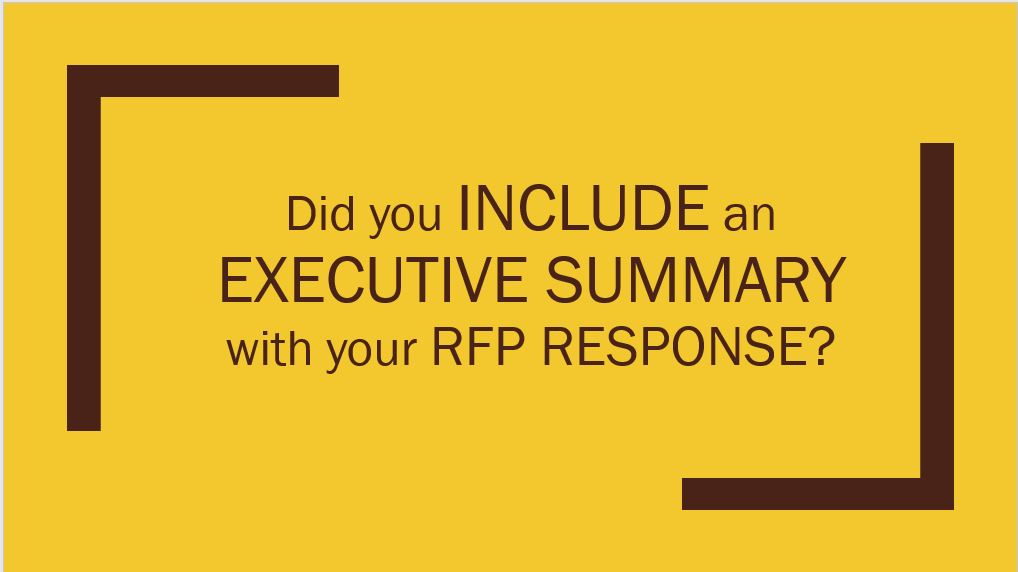 RFP Tips for the Executive Summary | Boardroom Metrics