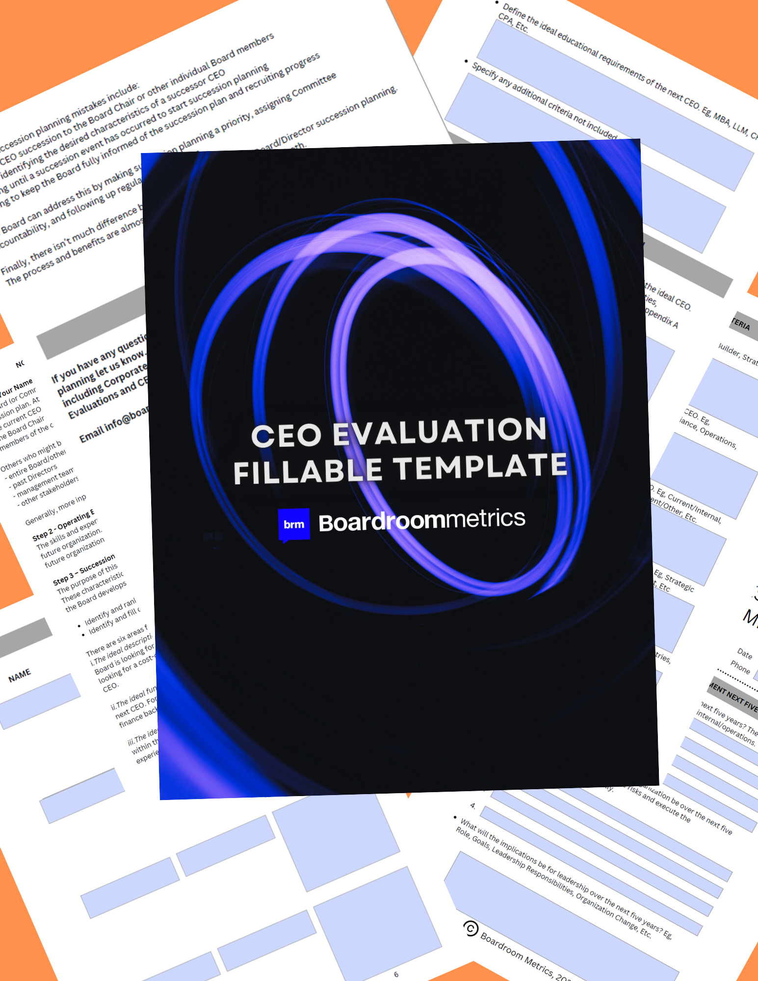 Fillable CEO Evaluation Template | Boardroom Metrics